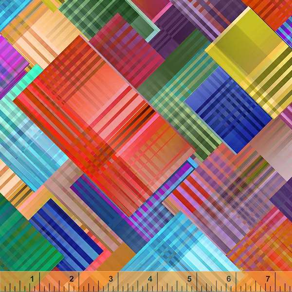 Windham Fabrics, 108" Wide Quilt Back, Prism Patch in Multi, per half- – 2Quilters