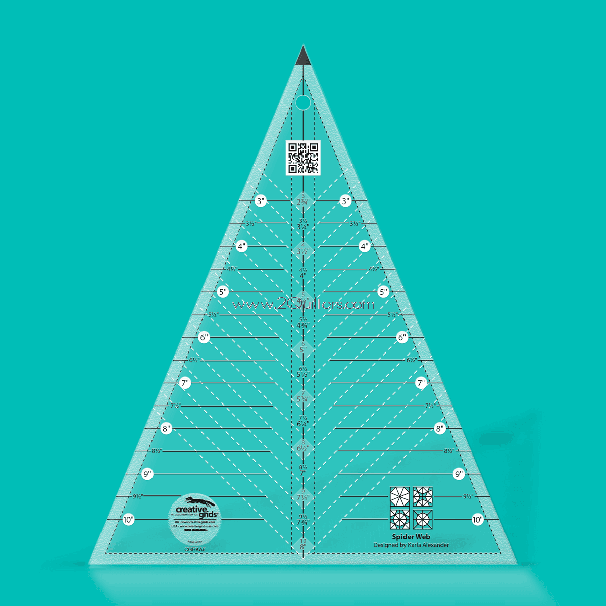 Creative Grids 45 degree Spider Web Quilt and Kaleidoscope Ruler ...