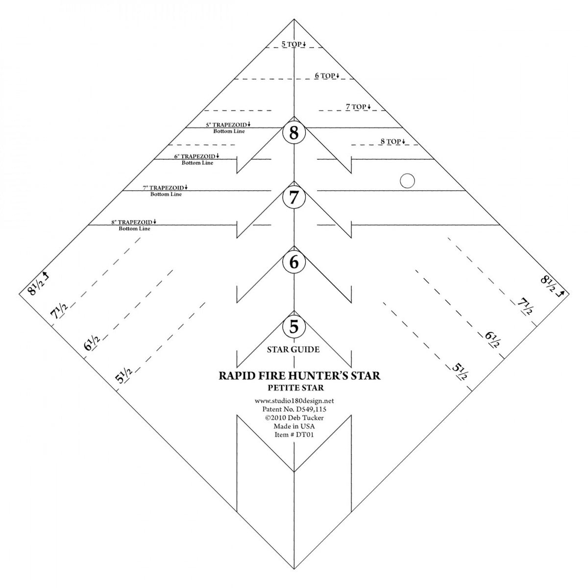 Rapid Fire Hunter's Star Petite Ruler by Deb Tucker's Studio 180 Desig ...