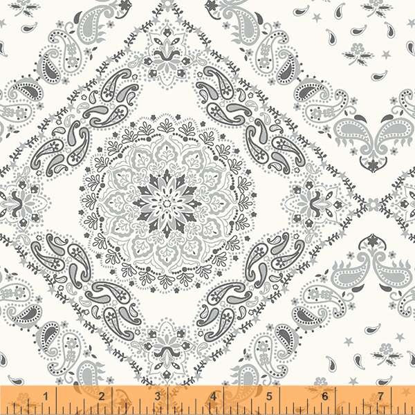 Windham Fabrics, 108" Wide Quilt Back, Bandana in Ivory, per half-yard ...